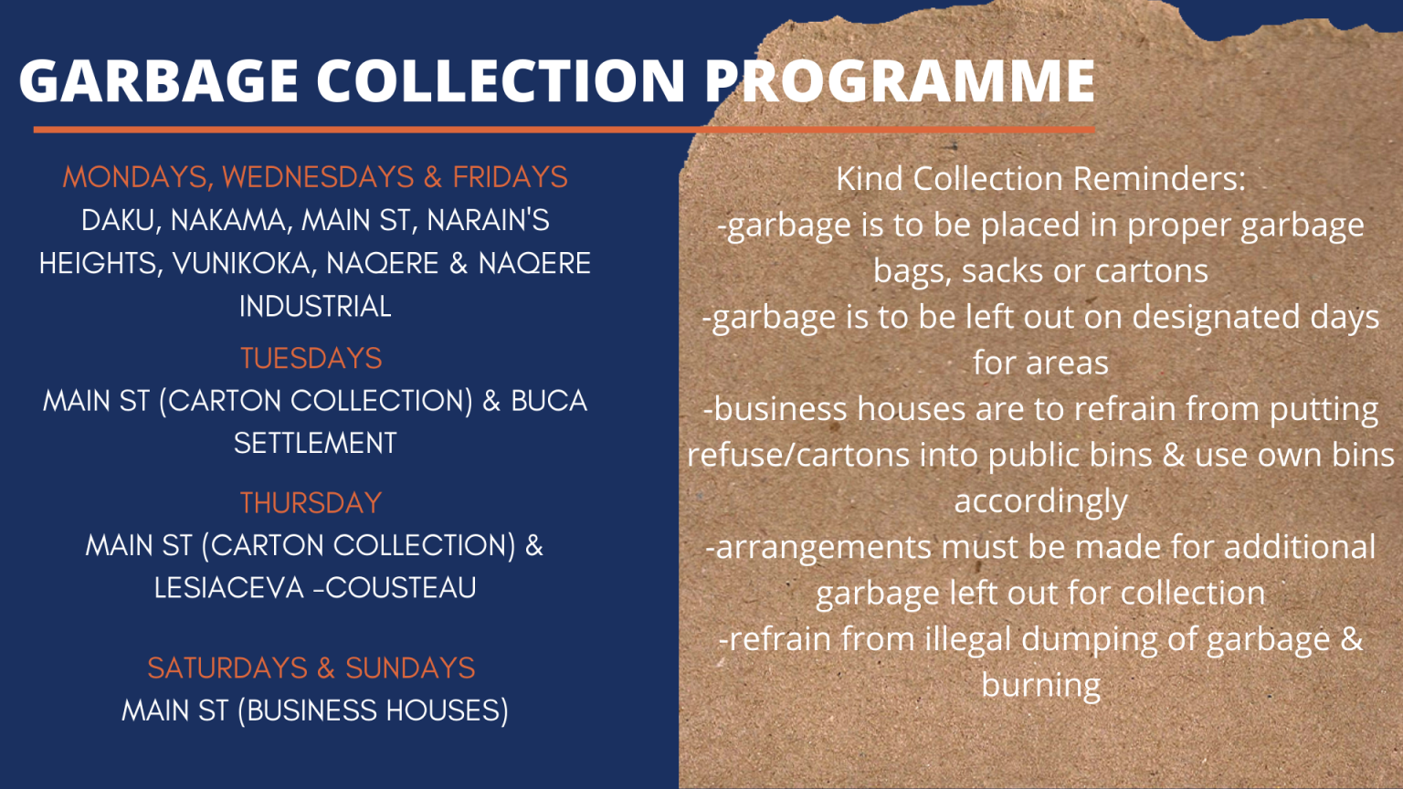 Garbage Collection - Savusavu Town Council